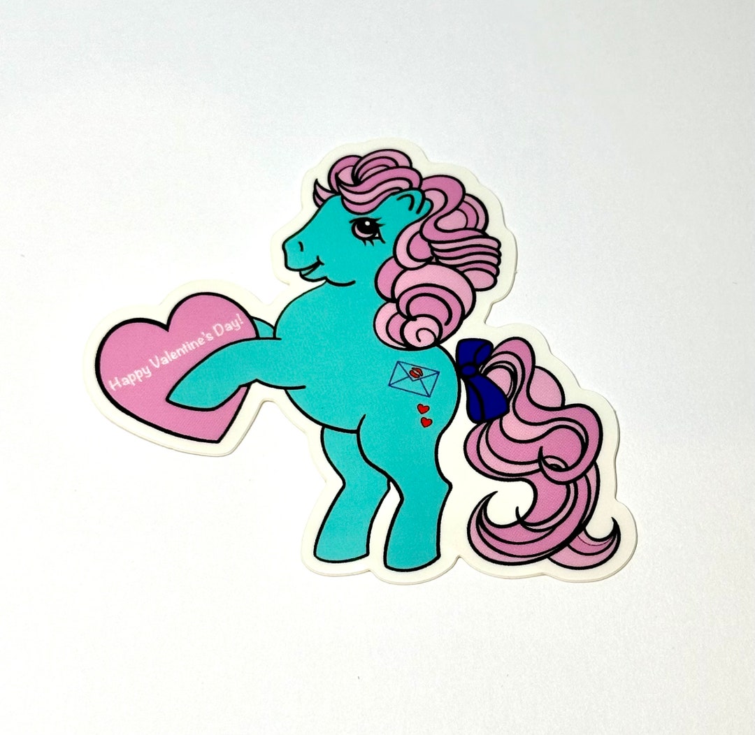 My Little Pony G1 Custom Glossy Vinyl Stickers Valentine Love Letter ...