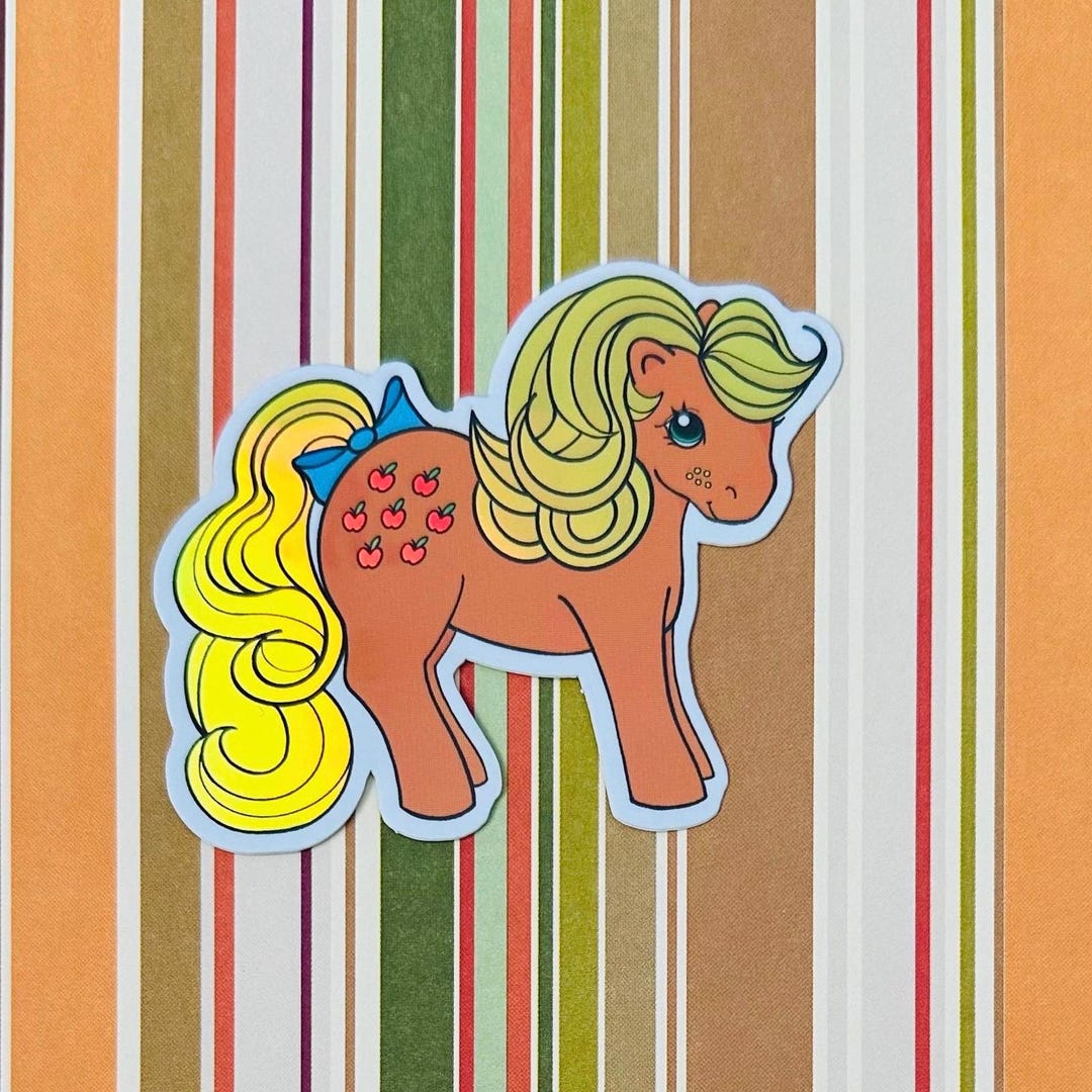 Custom Applejack My Little Pony G1 Holographic Vinyl Sticker ...