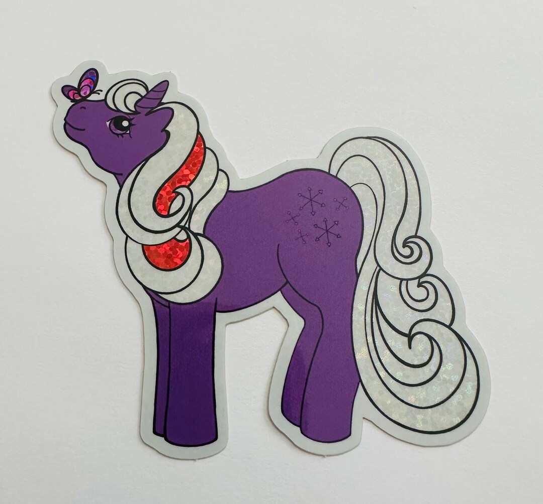 Custom Powder My Little Pony Glitter Vinyl Sticker Snowflake Vintage ...