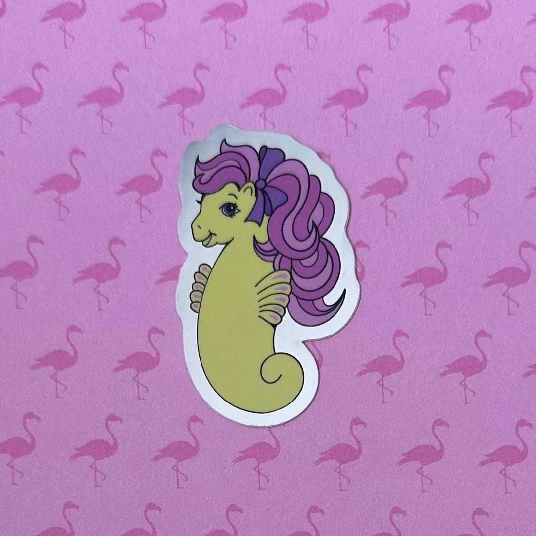 Custom My Little Sea Pony G1 Mirror Finish Vinyl Sticker, Waterproof ...