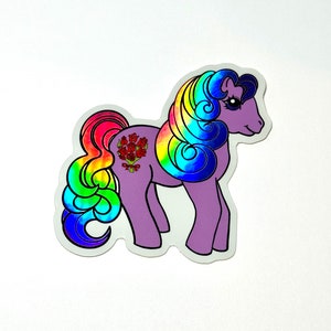 Custom Love Story MLP G1 Holographic Vinyl Sticker - Romance Pony MLP ...