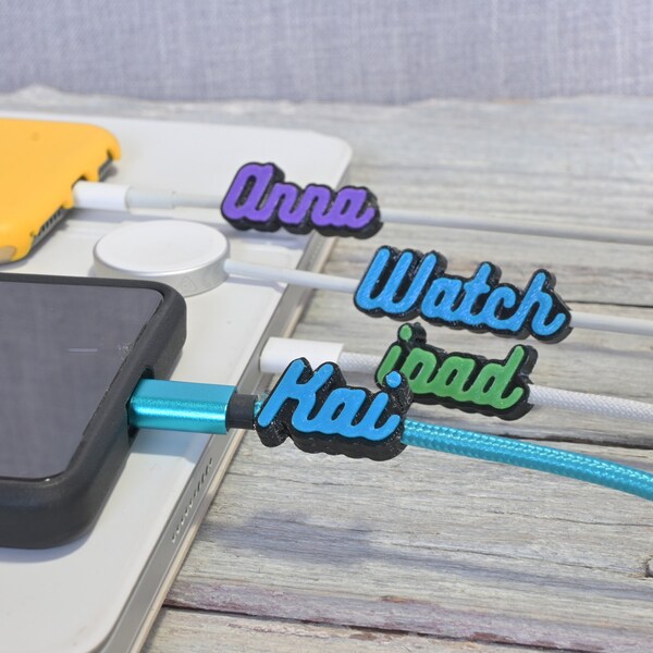 3d Printed Cord Name - Etsy
