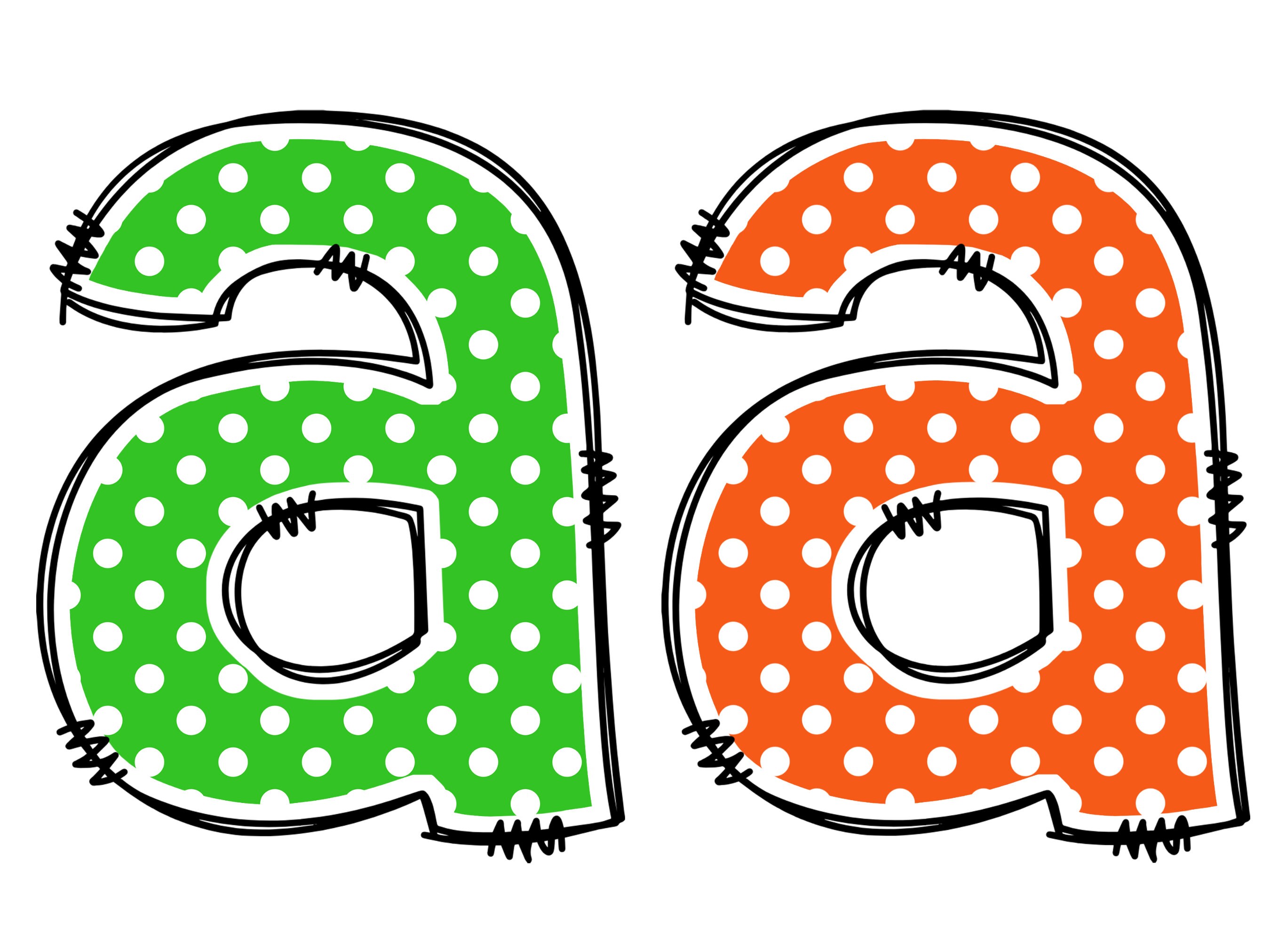 Polka Dot Letters Alphabet PNG Polka Dot Doodle Letters PNG Alpha Pack ...