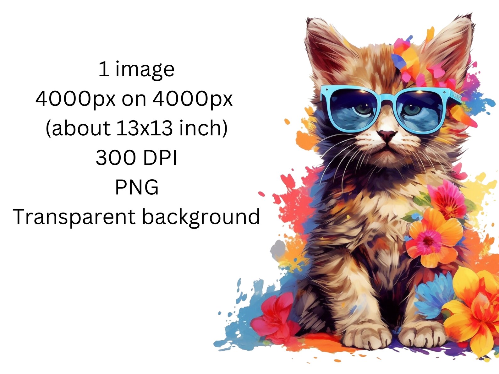 Cute Cat Clipart PNG Funny Animals Clip Art Cute Animals PNG - Etsy