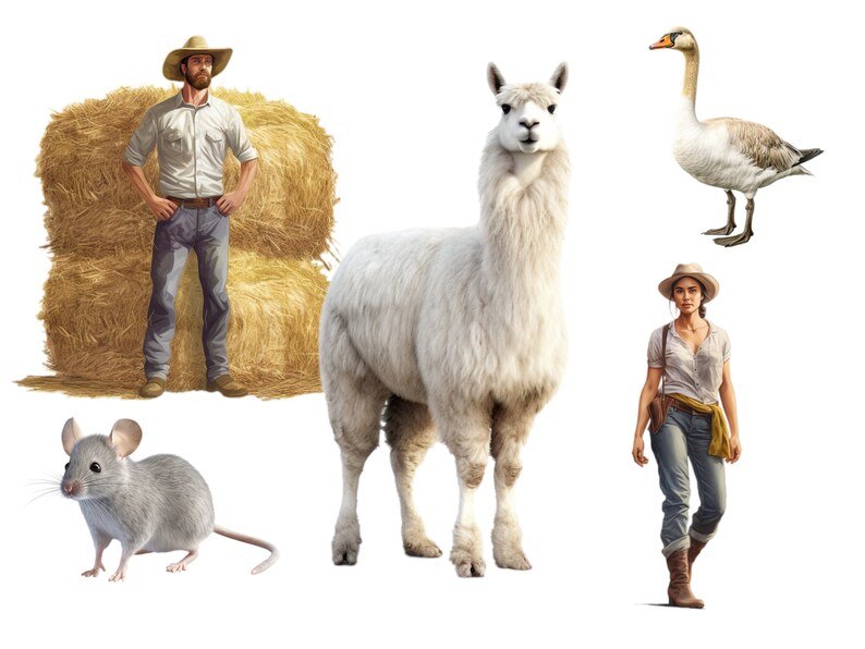 Granja animales Clipart PNG vida de granja Clip Art granero animales ...