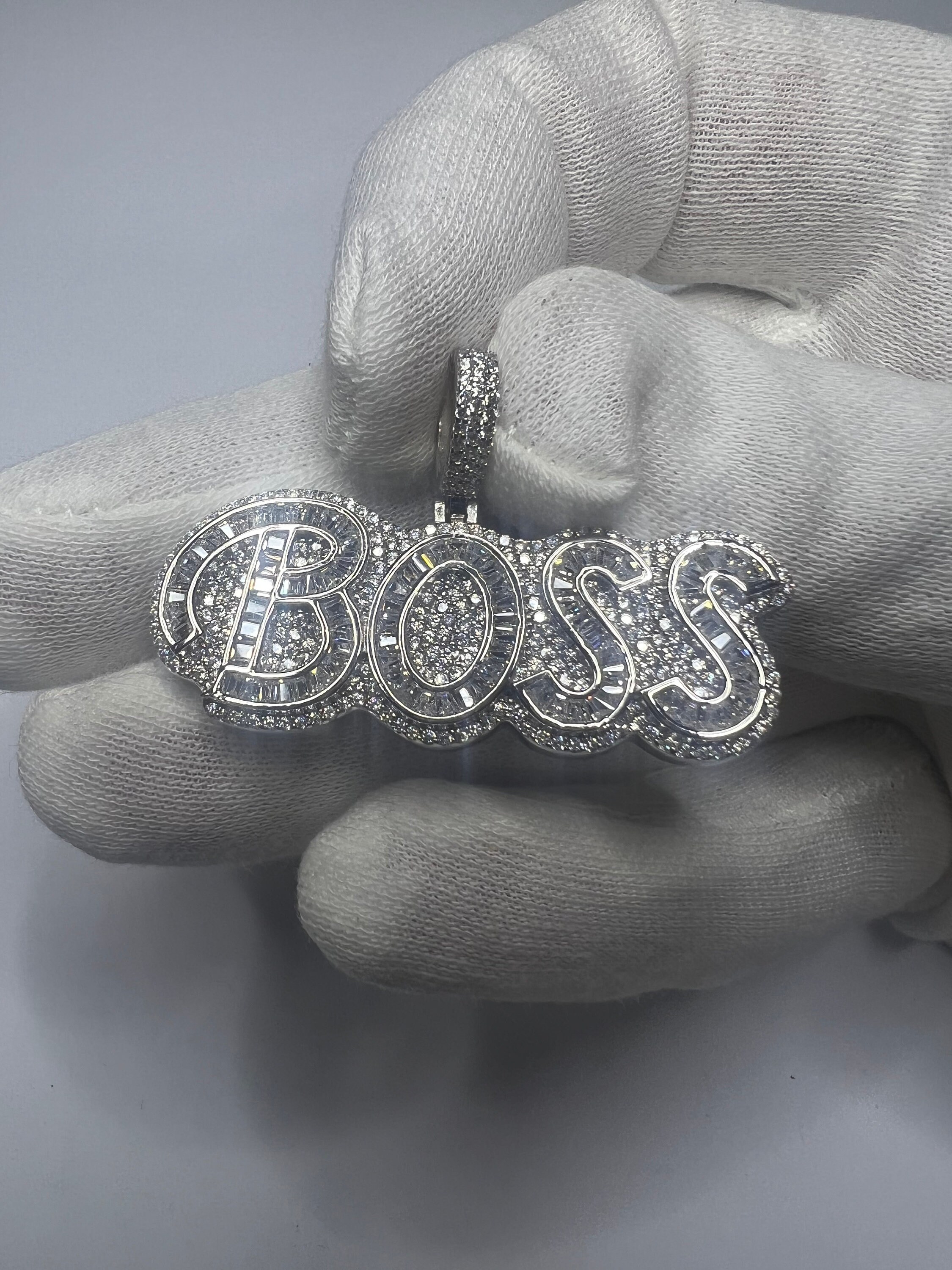 Iced Out Pendant Gift BOSS Pendant Gift for Boss Gift for Boss - Etsy