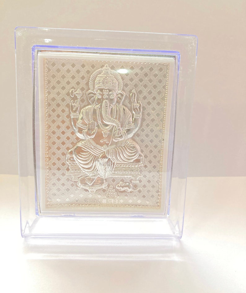 999 Pure Silver Ganesh Ji Photo Frame - Etsy