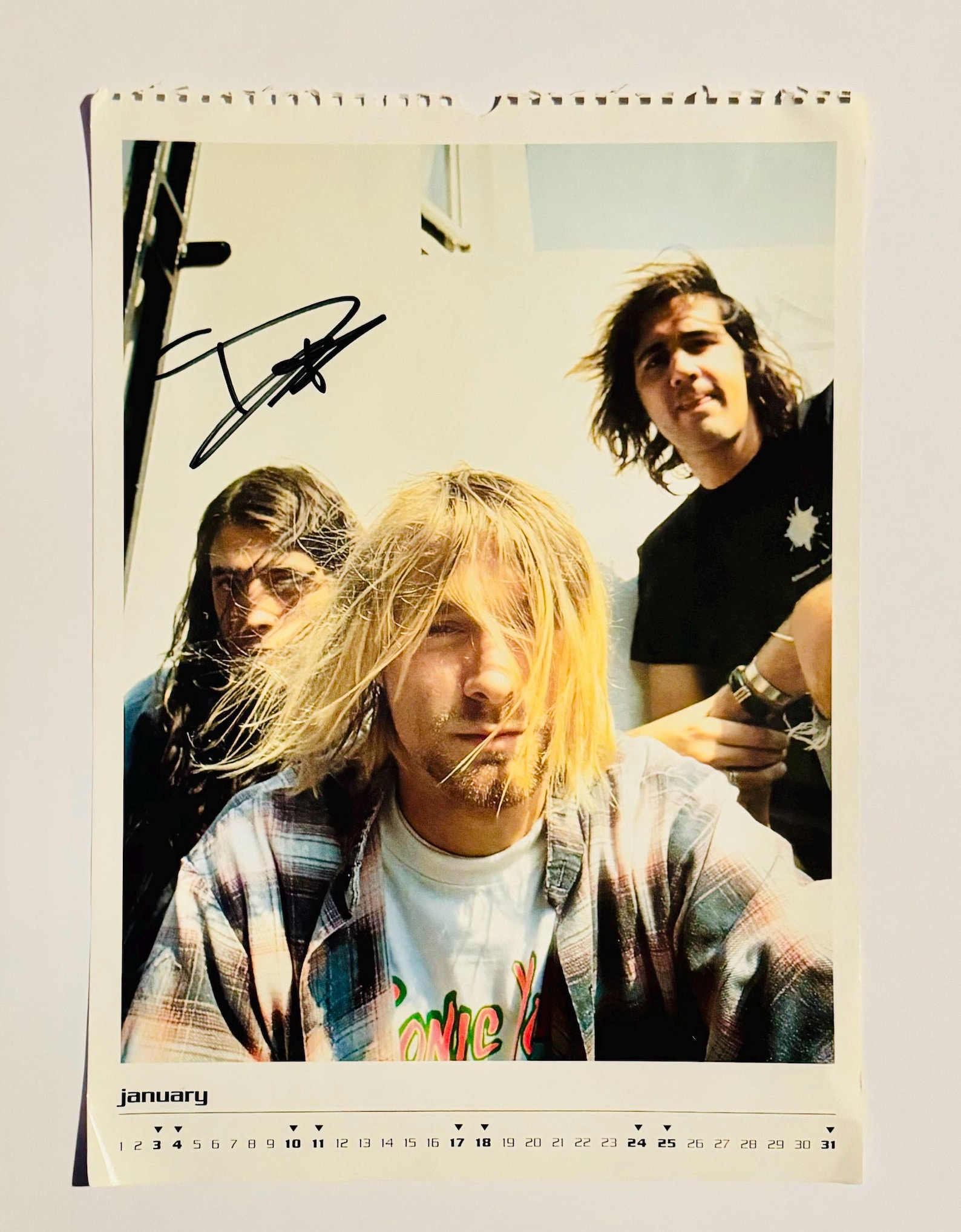 Dave Grohl Authentic Signed Calendar Photo With Certificate - Etsy