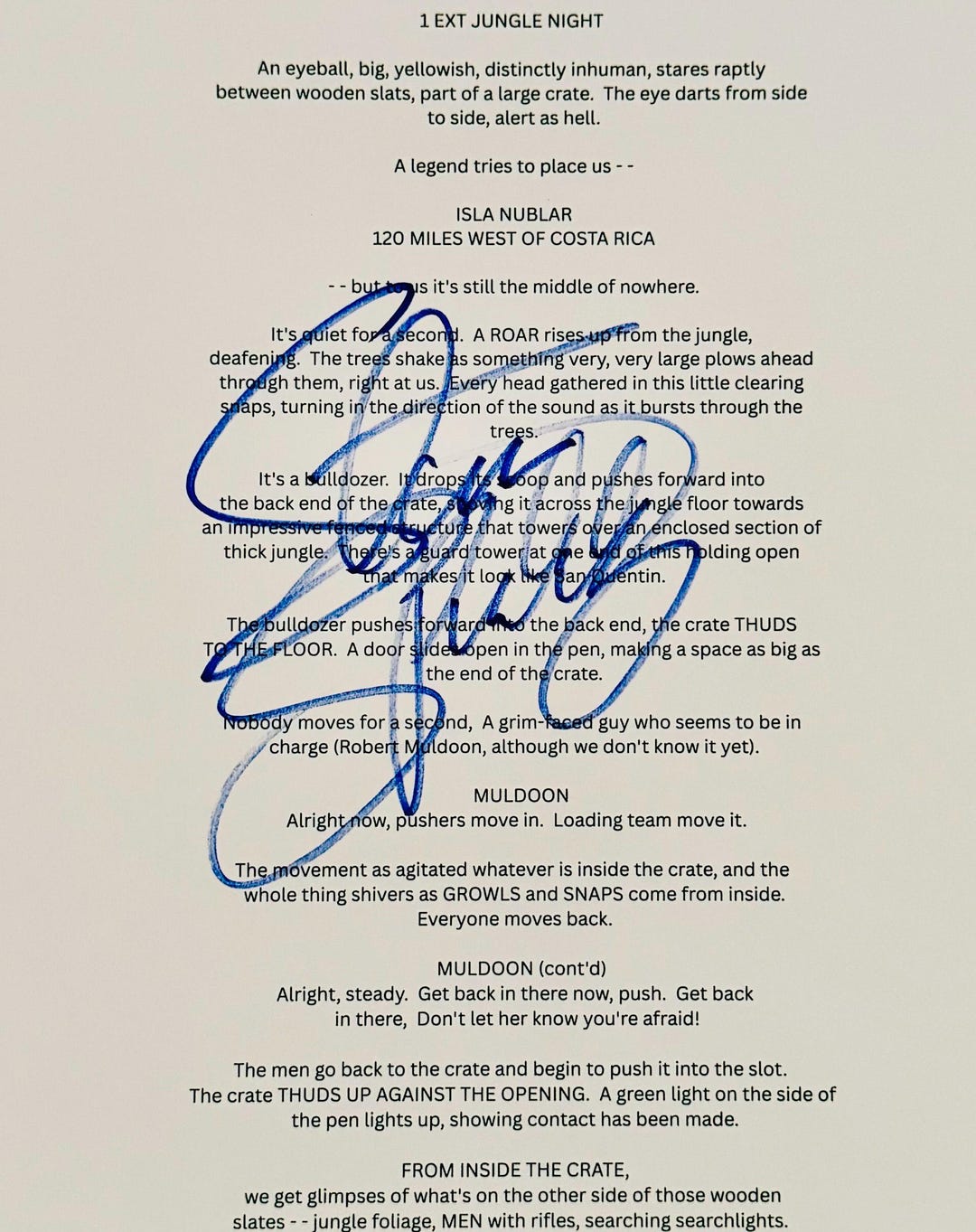 Steven Spielberg Authentic Signed Script Sheet With Certificate - Etsy