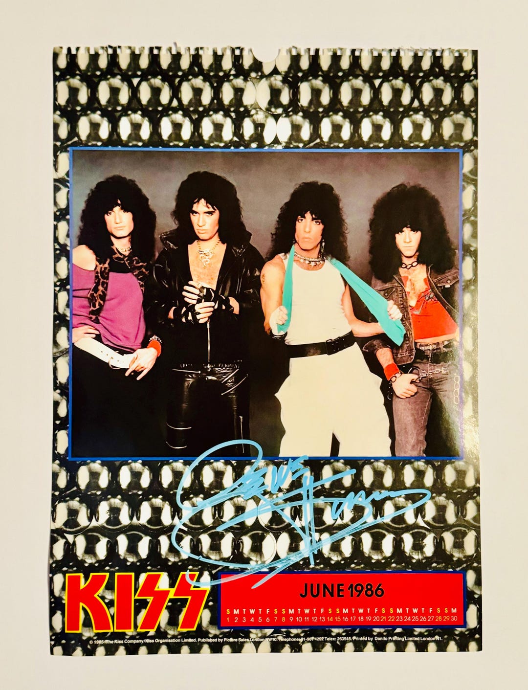 KISS Gene Simmons Authentic Signed Calendar Photo With Certificate - Etsy
