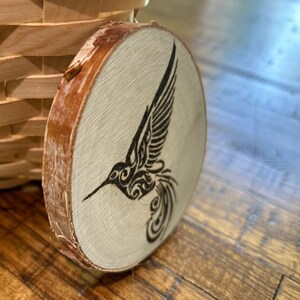 Hummingbird, Hand Drawn Wood Burning Art - Etsy