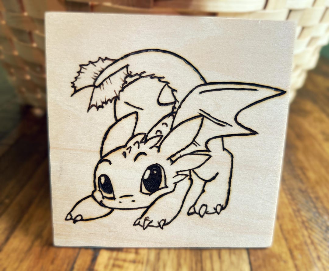 Handmade Baby Toothless How to Train Your Dragon Wood Burning - Etsy