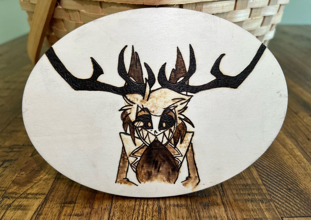 Alastor, Stayed Gone Hazbin Hotel Handmade Wood Burning - Etsy
