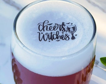 50 Custom Dark Night Edible Cupcake Topper and Cocktail Drink Garnish ...