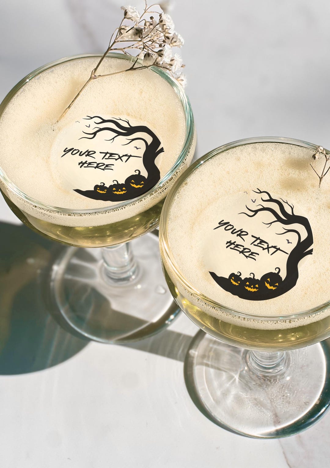 50 Custom Dark Night Edible Cupcake Topper and Cocktail Drink Garnish ...