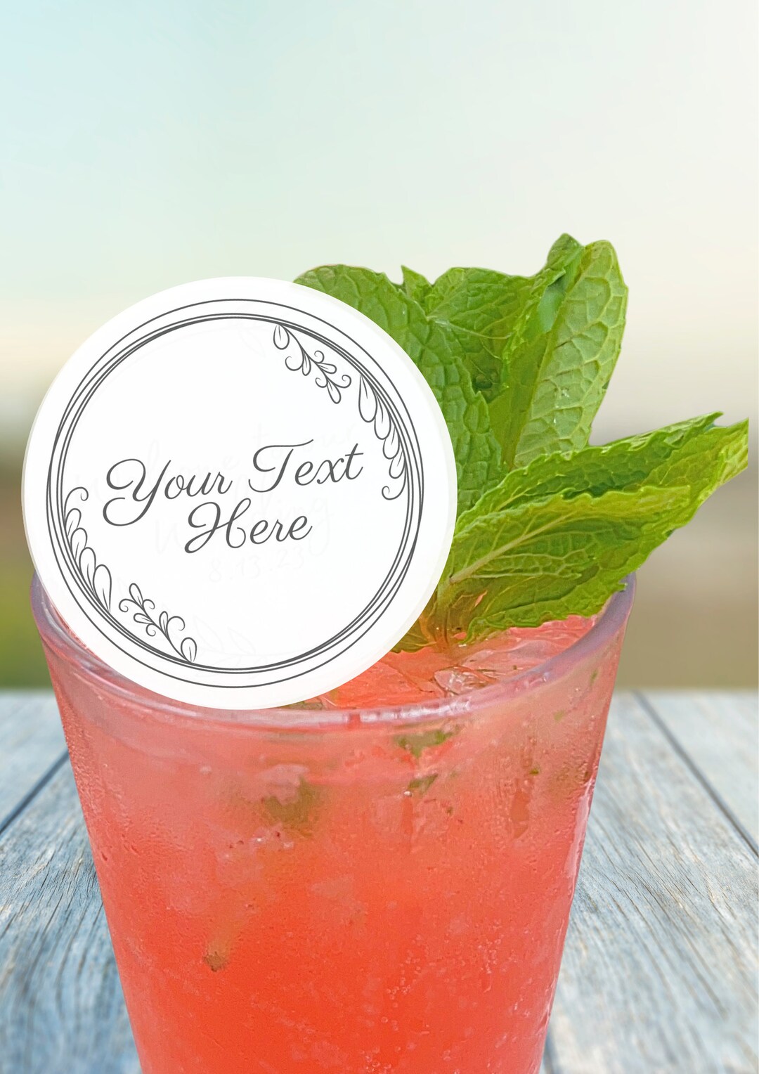 Cocktail Custom Edible Dry Toppers for Wedding Party Favors Gift for ...