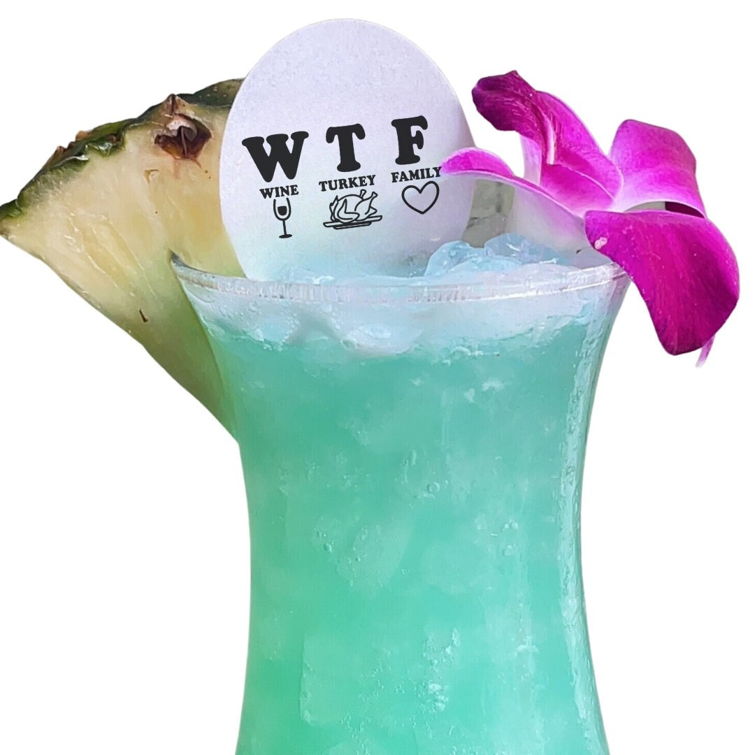 50 Edible Drink Toppers & Cup Cake Garnish WTF Party - Etsy