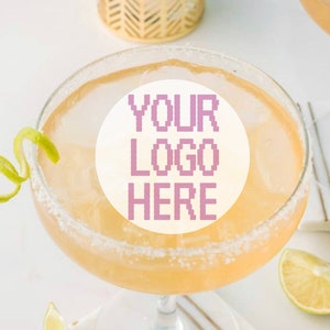 FAST SHIPPING 50 Ct Custom Edible Drink Toppers With Logo for Garnish ...