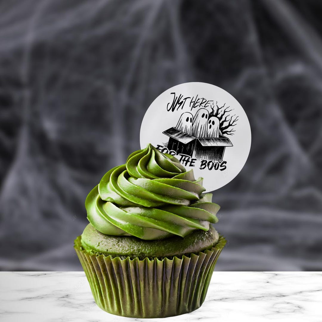 50 Spooky Ghost Edible Cupcake Toppers: Halloween Party Decor - Etsy