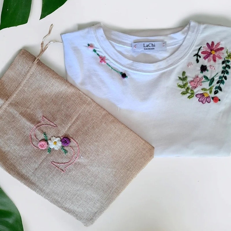 Embroidered T Shirts - Etsy