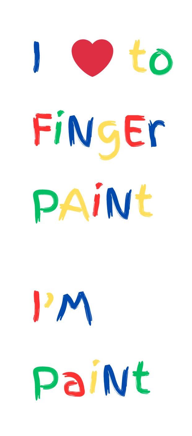 I Love to Fingerpaint, I'm Paint: PNG /SVG/ JPG Files Included - Etsy