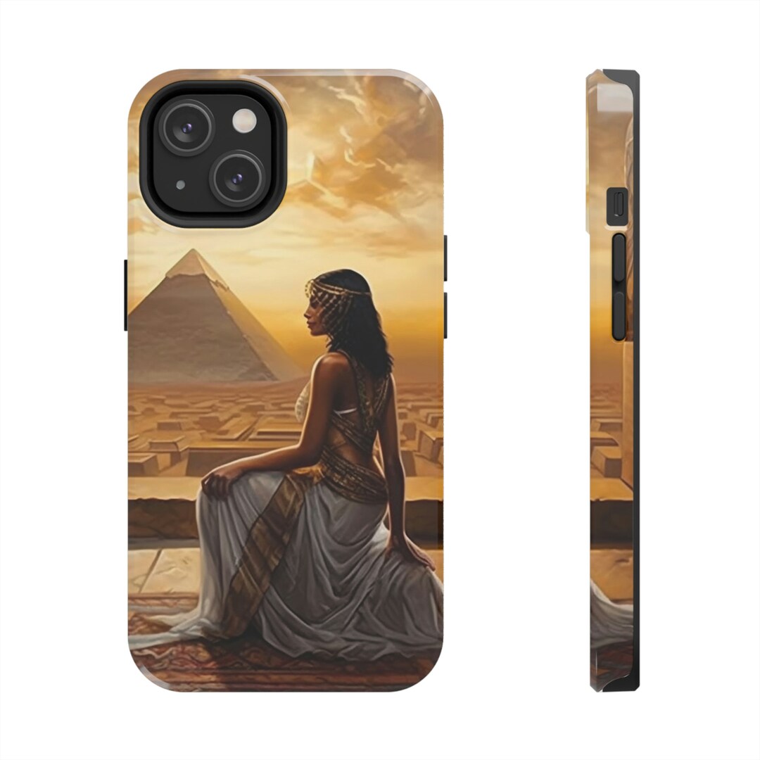 Cleopatra Phone Case With Great Pyramid View, Impact-resistant ...