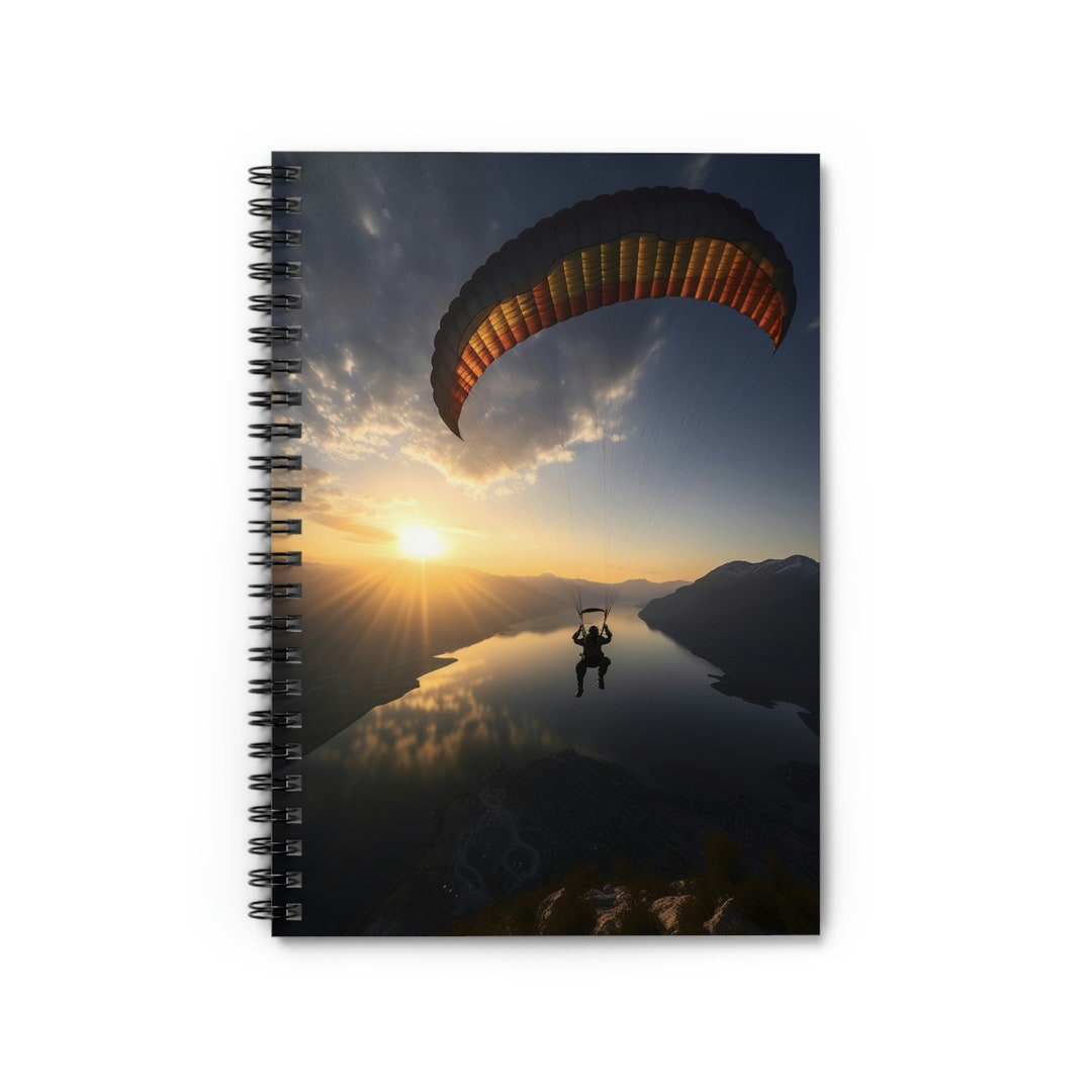 Skydiver Sunset Journal Spiral Notebook Ruled Line Diary - Etsy
