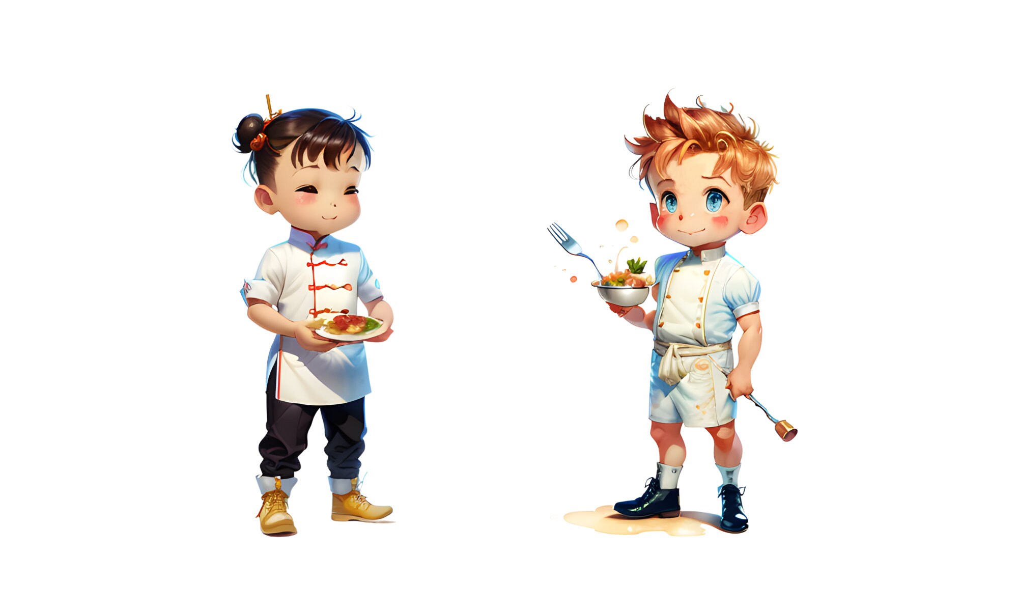 Chef Clipart, Cooking Watercolor Pictures, Cute Cartoon, Cooking ...