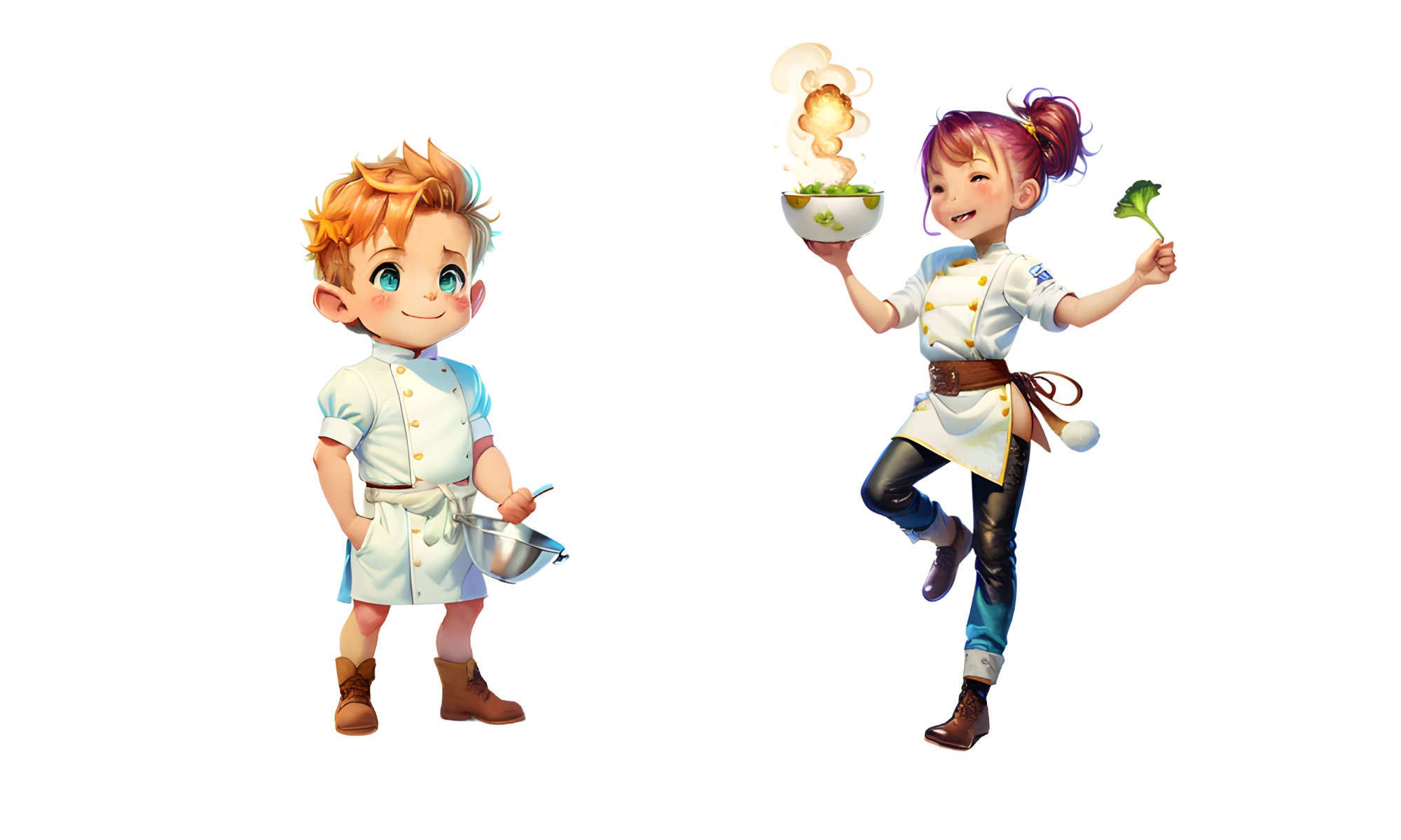 Chef Clipart, Cooking Watercolor Pictures, Cute Cartoon, Cooking ...