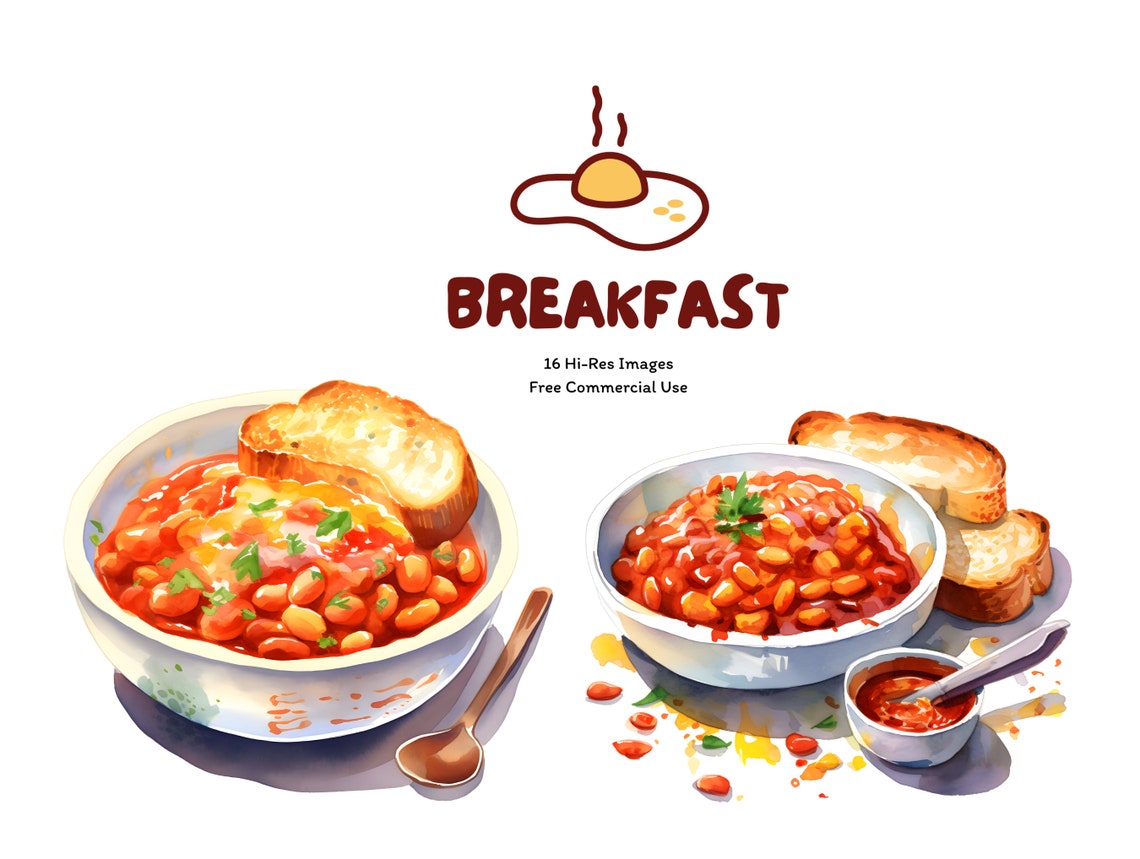 Watercolor Breakfast Clipart, Brunch Clipart, Waffle Art, Breakfast ...