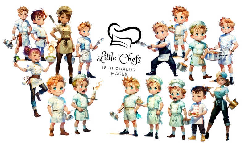 Chef Clipart, Cooking Watercolor Pictures, Cute Cartoon, Cooking ...