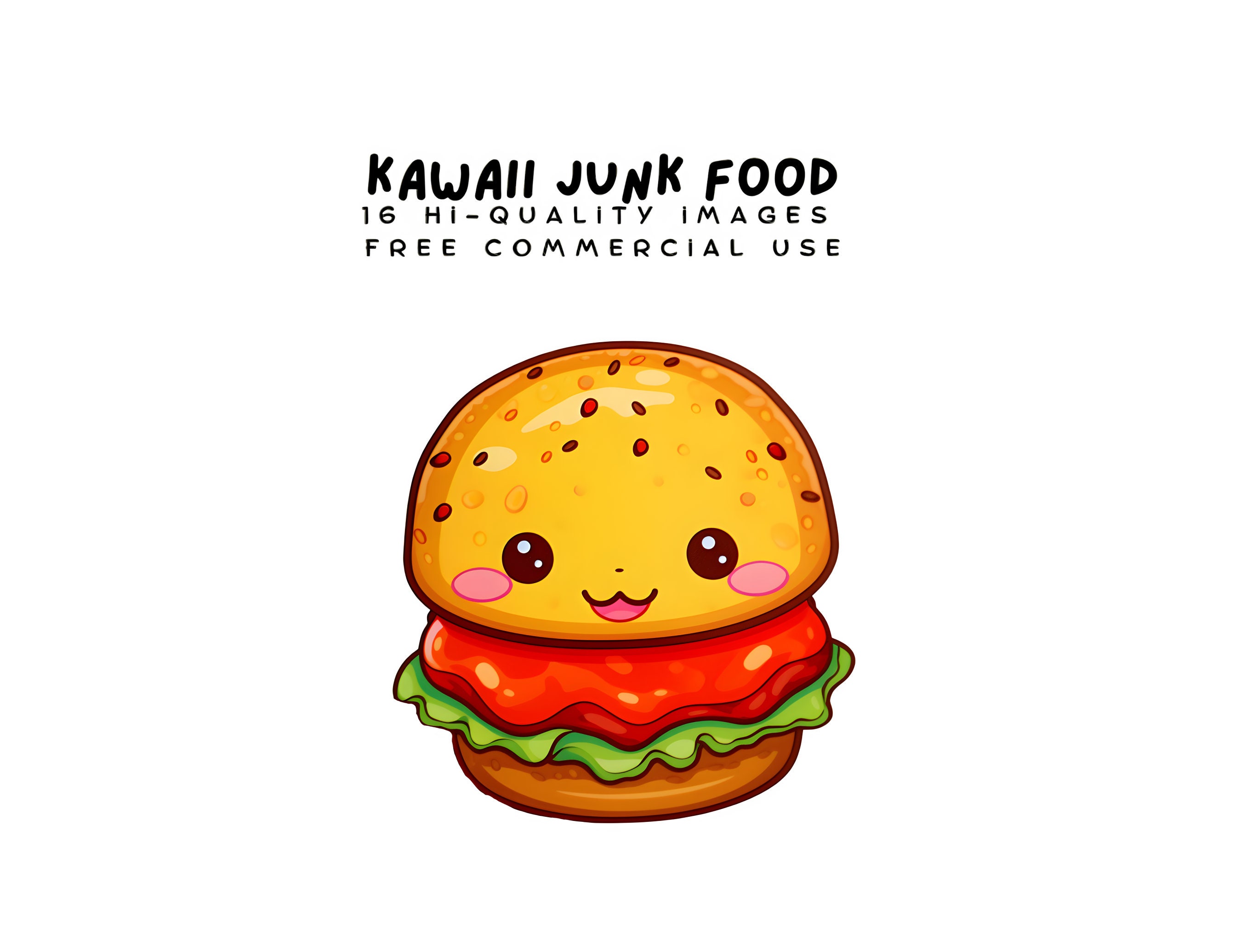 Kawaii Junk Food Clipart Cute Fast Food Download Kawaii Design Download ...