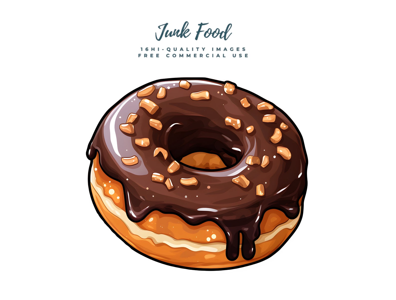 Watercolor Junk Food Clipart Pizza Design Cupcake Clipart - Etsy