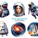 Astronaut Clipart, Outer Space Clipart Set, Planets Clipart Set ...