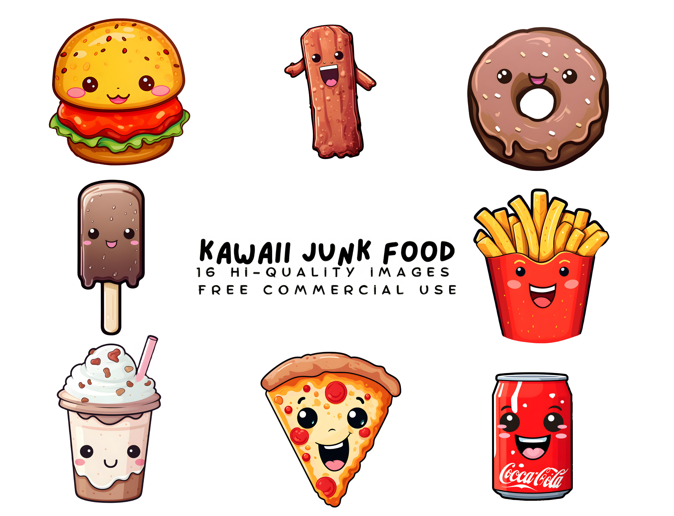 Kawaii Junk Food Clipart Cute Fast Food Download Kawaii Design Download ...