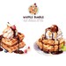 Waffle Clipart, Watercolour Breakfast Clipart Bundle, Pancake Clipart ...