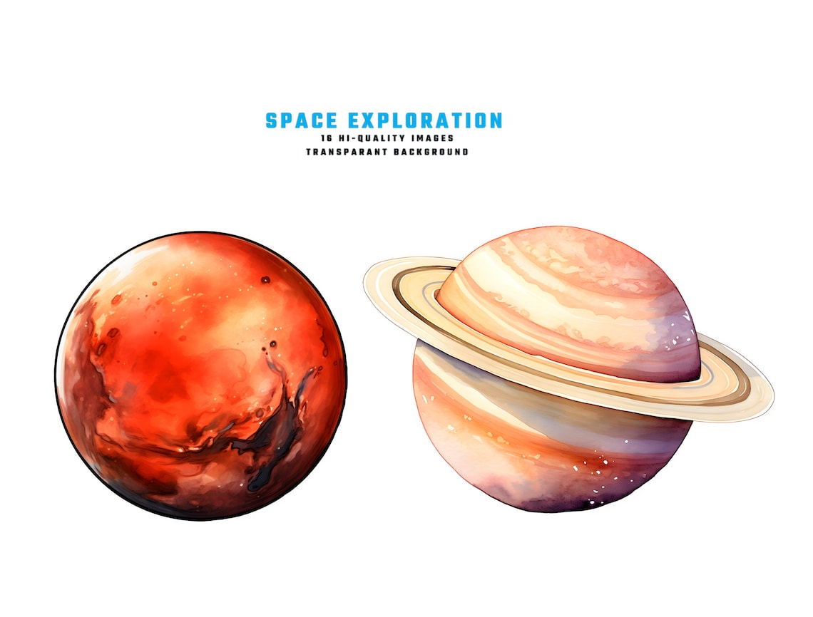 Astronaut Clipart, Outer Space Clipart Set, Planets Clipart Set ...