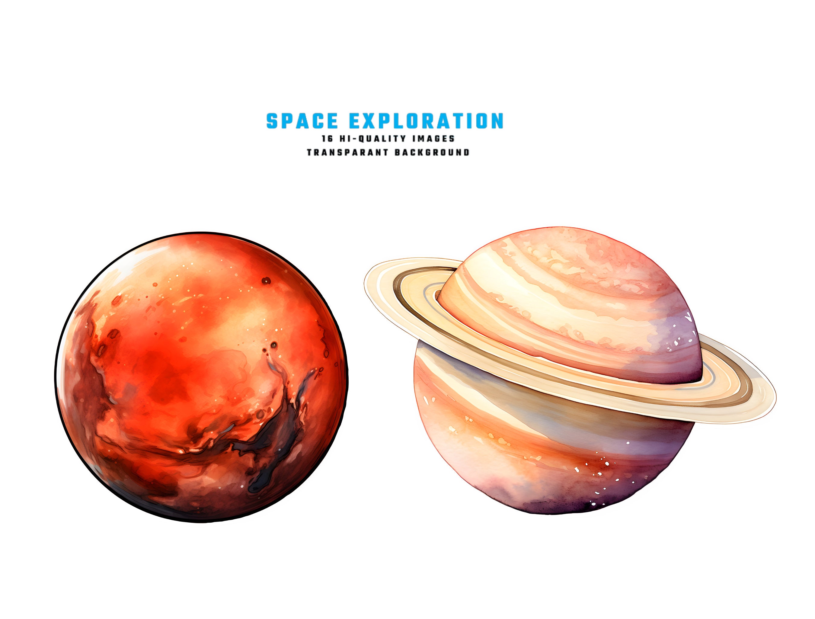 Astronaut Clipart, Outer Space Clipart Set, Planets Clipart Set ...