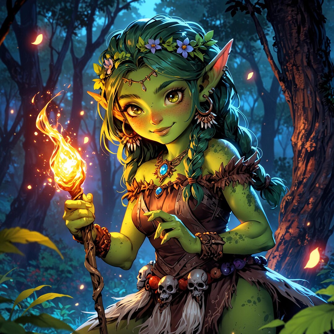 17 Forest Goblin Druid: Fantasy Digital Art Dnd, Rpg Character, Goblin ...