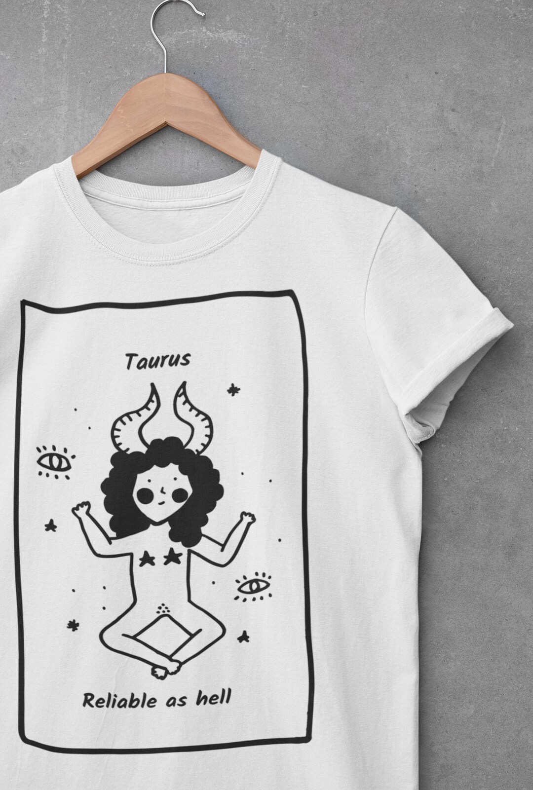 Cute Cartoon Taurus Zodiac Sign Design - Etsy