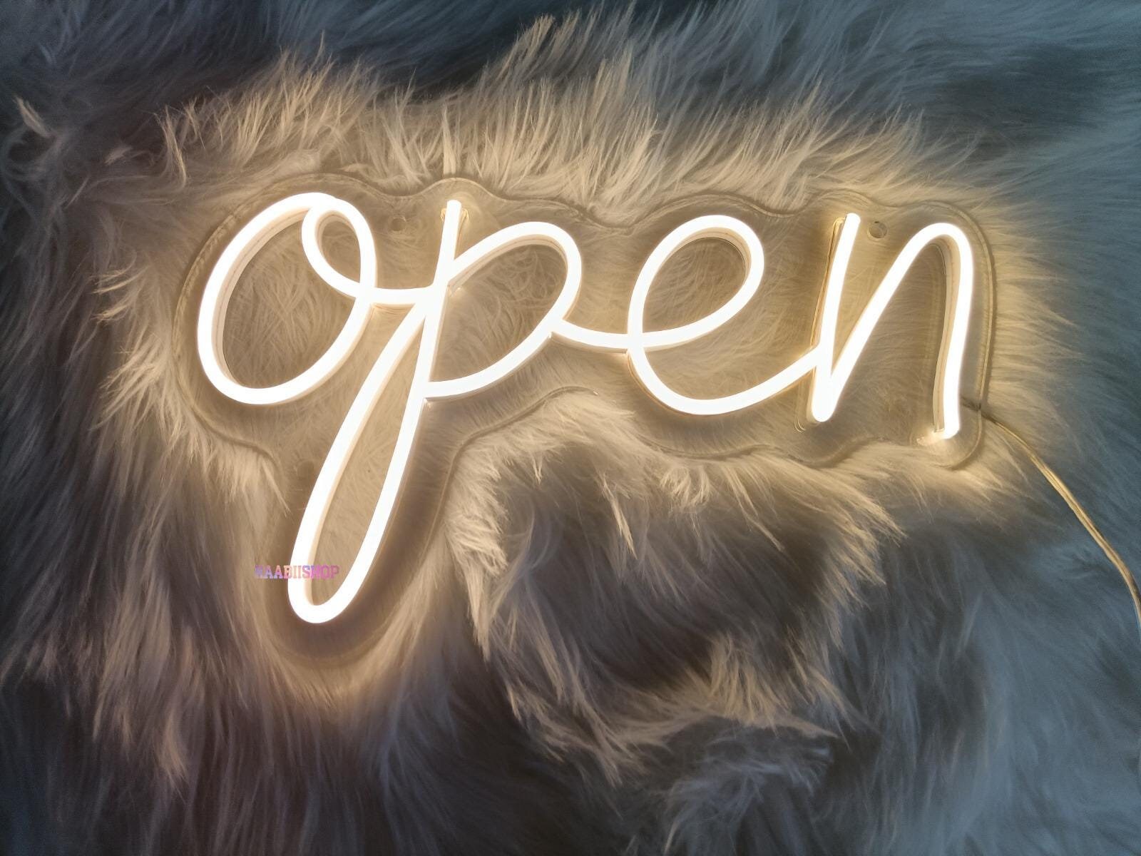 Vintage Neon Open Sign Storefront Led Light Open Sign for Business Open ...