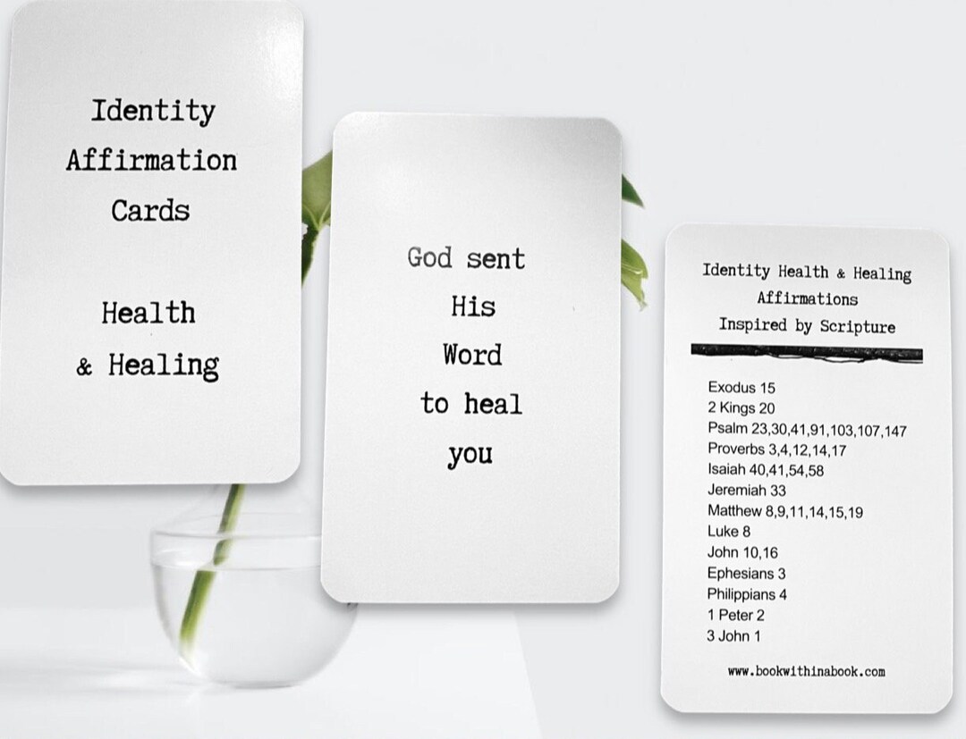 HEALTH & HEALING Affirmation Cards/prayer Cards/stand Included ...