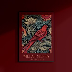 Red William Morris Print Art Gallery Wall Decor William Morris Red ...