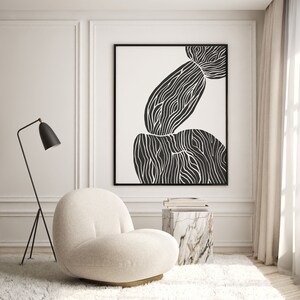 Black and White Poster Monochrome Wall Decor Black Art Print Black ...