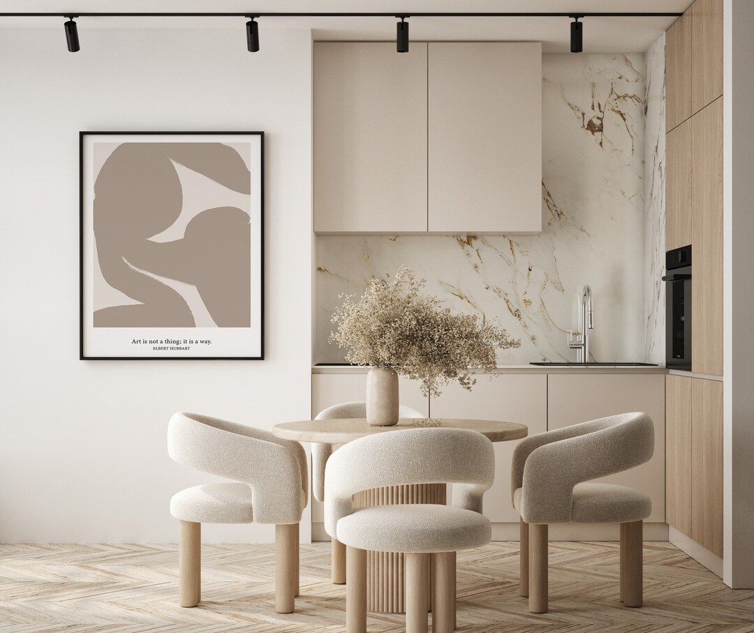 Beige Natural Poster Wall Art Neutral Soft Poster Beige Warm Print ...