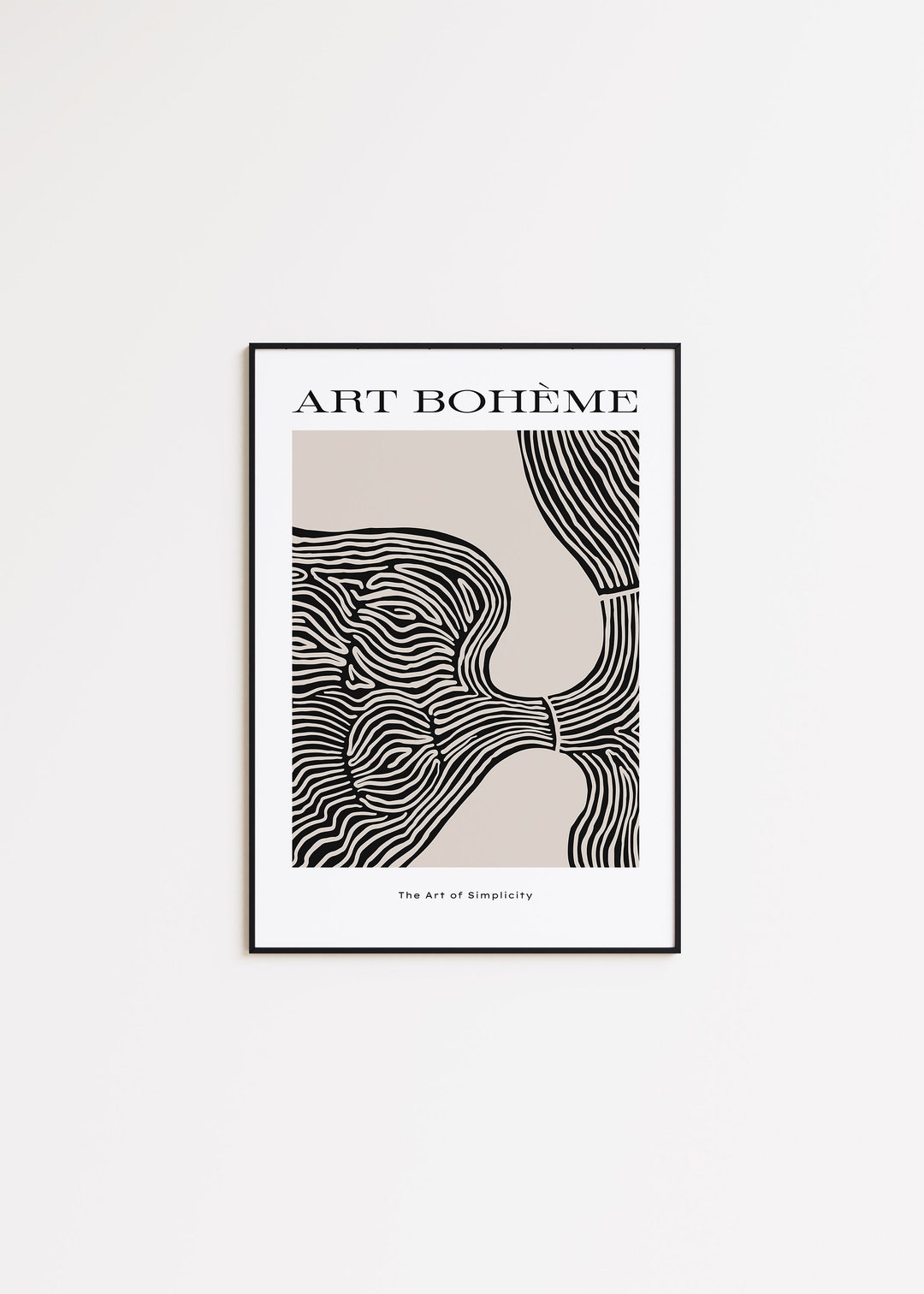 Art Boheme Poster, Print Boheme Art, Digital Print Art Boheme Beige ...