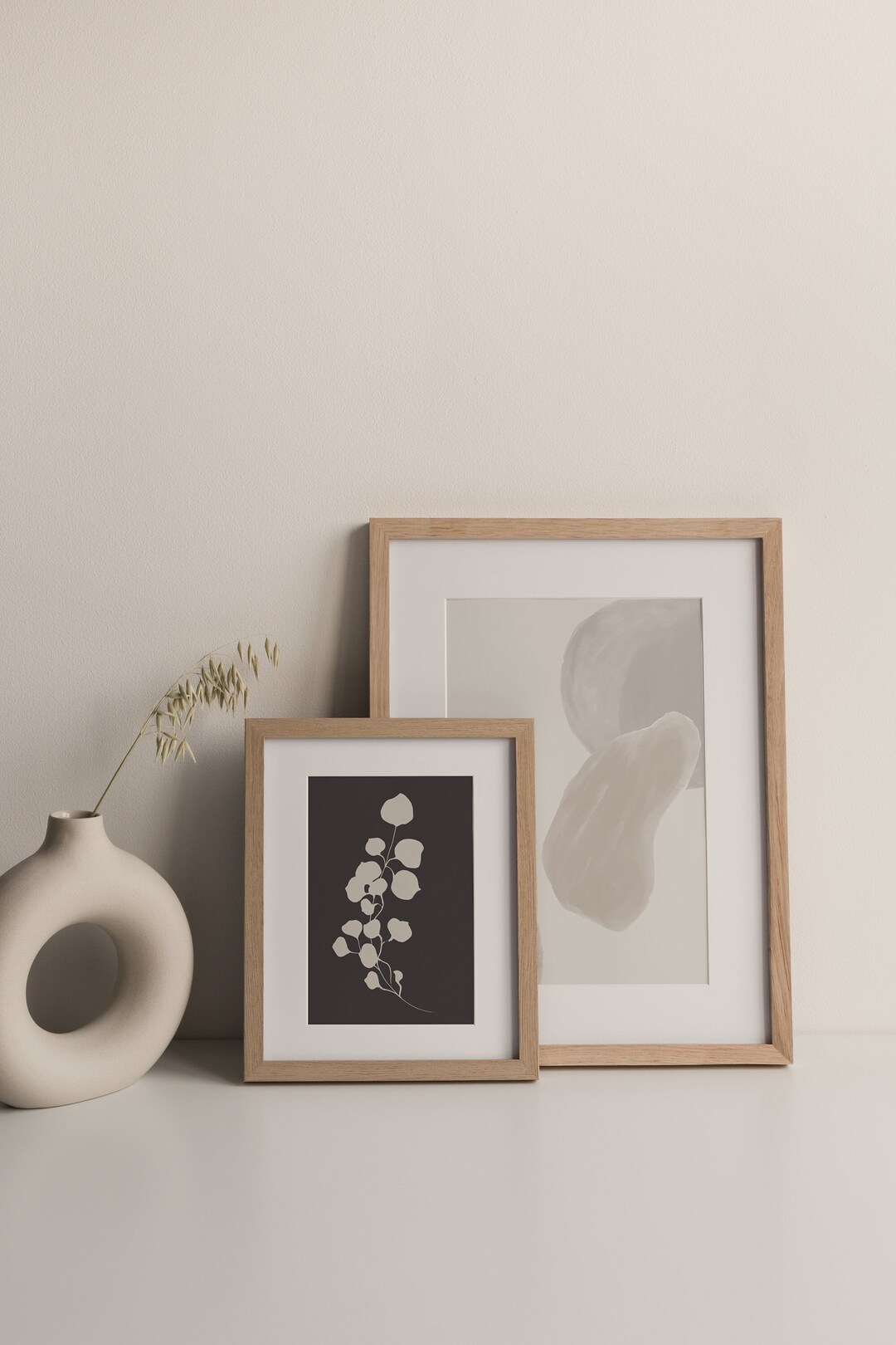 Set of 2 Prints Floral Wall Gallery Set of 2 Posters Modern Floral Art ...