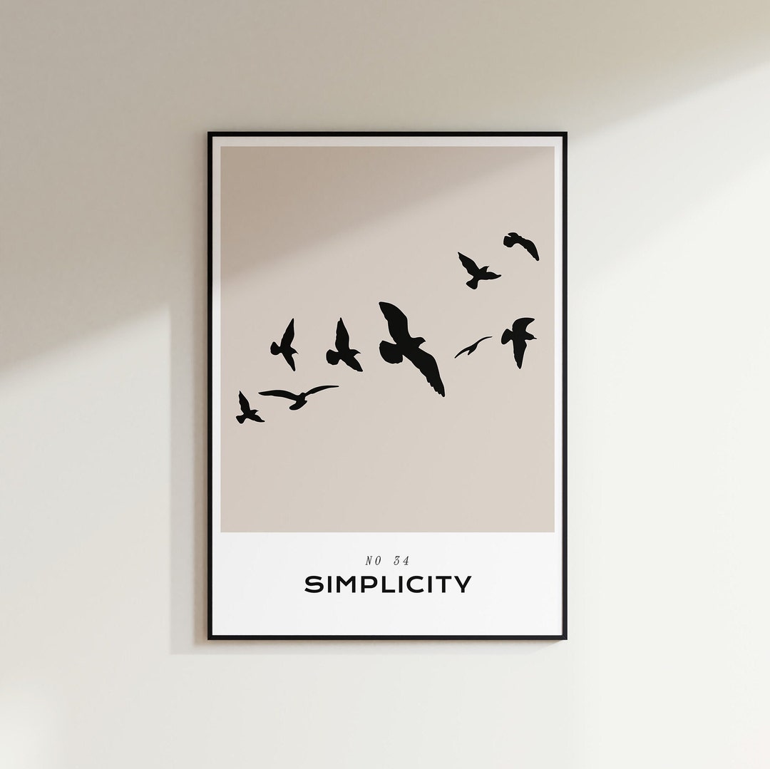 Flying Birds Poster Modern Birds Print Birds in Flight Bird Poster ...