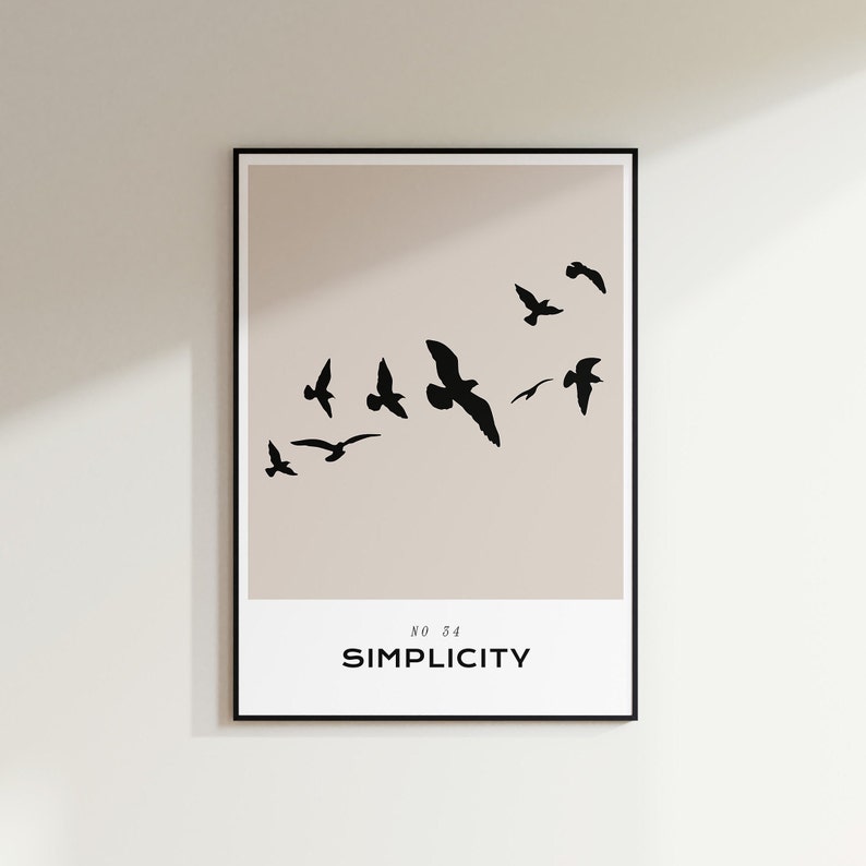 Flying Birds Poster Modern Birds Print Birds in Flight Bird Poster ...