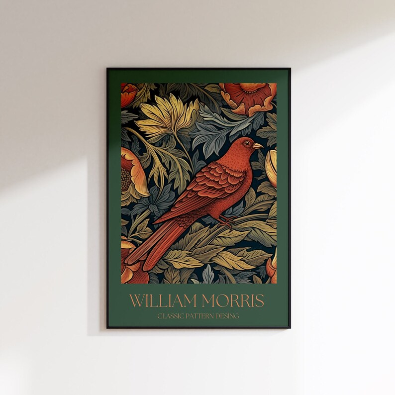 William Morris Set of 2 Prints Green Morris Set of 2 Posters Wall ...